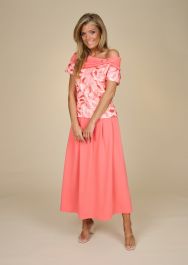 Coraal rok Linea Raffaelli